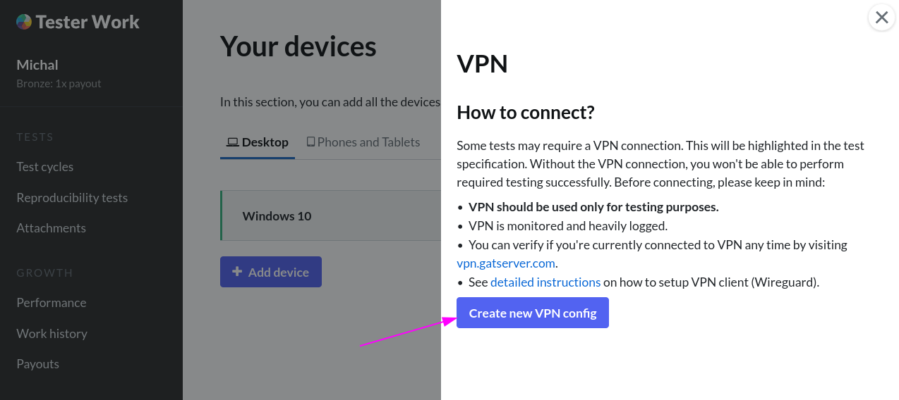 Connecting to Virtual Private Network (VPN) – Tester Work Support Centre